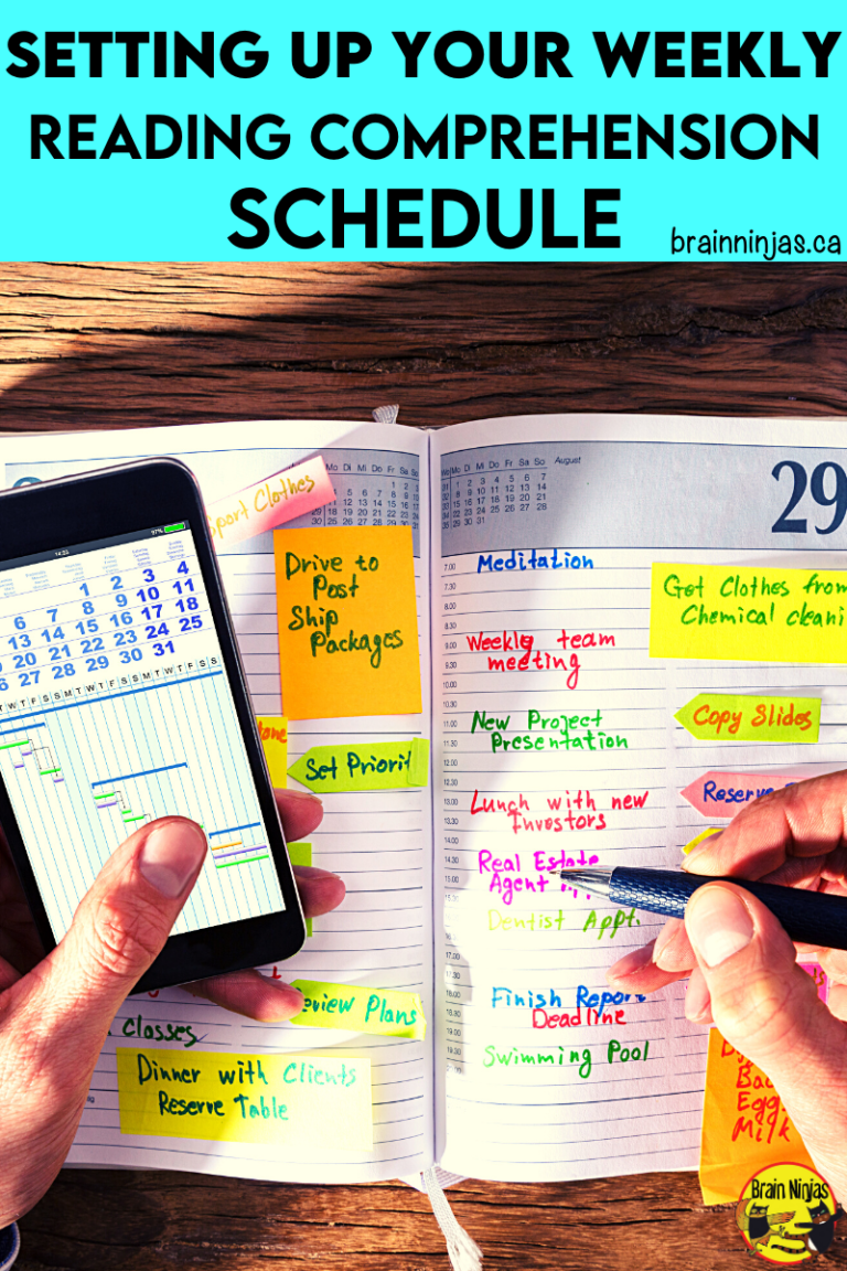 How to Set Up Your Reading Comprehension Schedule - Ninja Notes