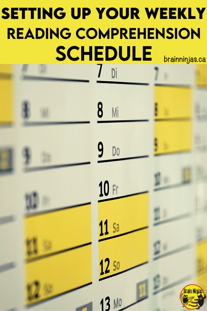 How to Set Up Your Reading Comprehension Schedule - Ninja Notes