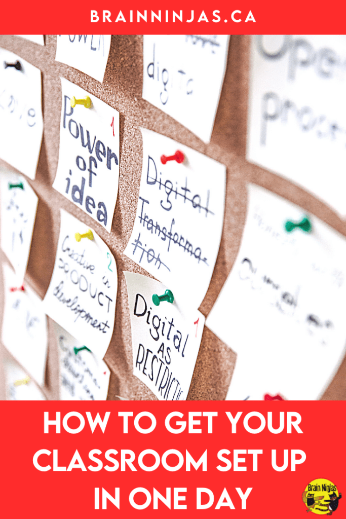 How to Get Your Classroom Set Up in One Day - Ninja Notes