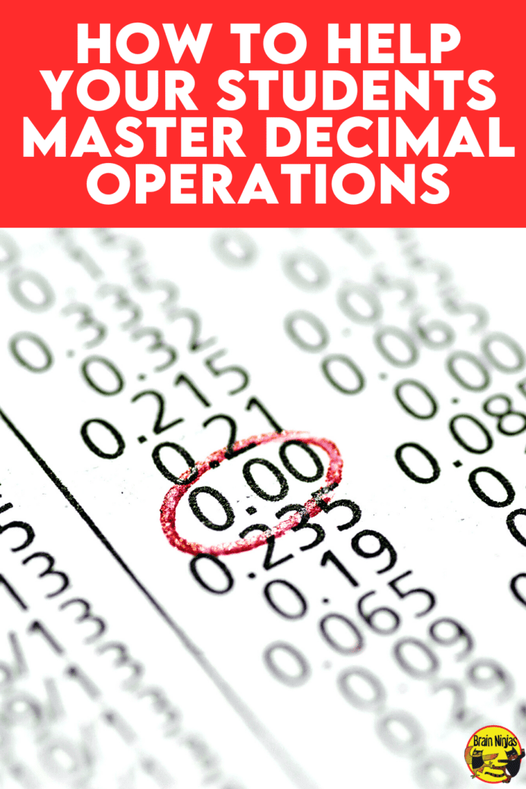 How to Help Your Students Master Decimal Operations - Ninja Notes