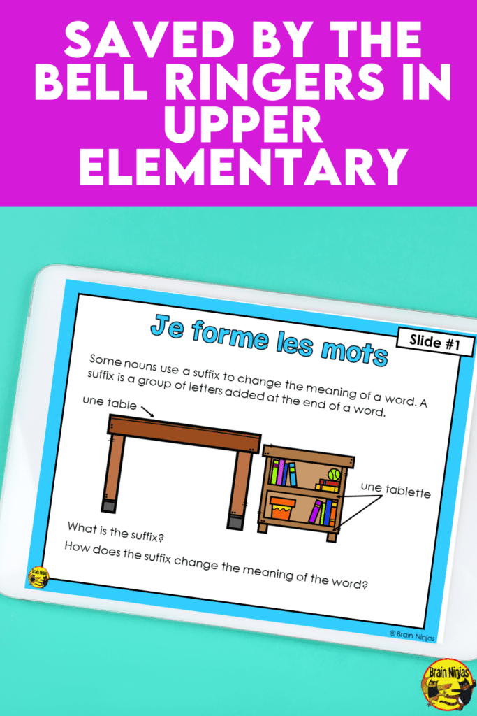 Saved by the Bell Ringers in Upper Elementary - Ninja Notes