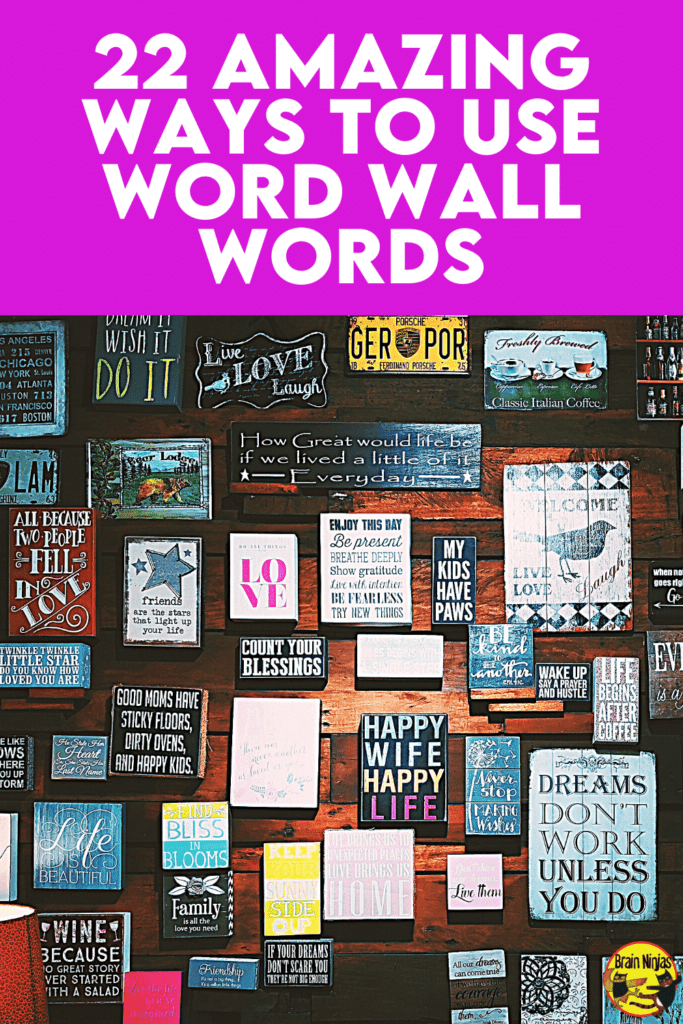 22 Amazing Ways to Use Word Wall Words - Ninja Notes