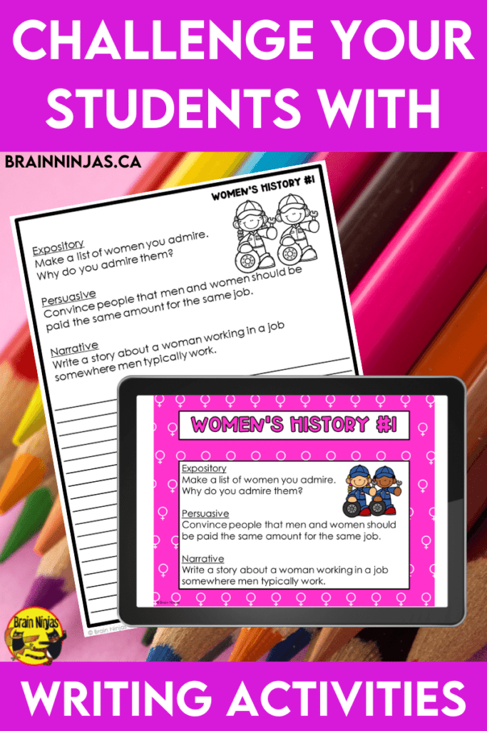 Challenge Your Students with Writing Activities - Ninja Notes