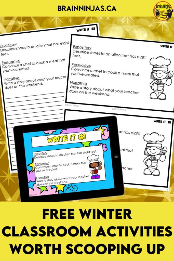 Free Winter Classroom Activities Worth Scooping Up - Ninja Notes