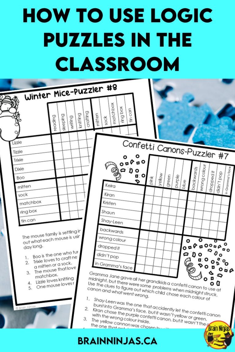 How to Use Logic Puzzles in the Classroom - Ninja Notes
