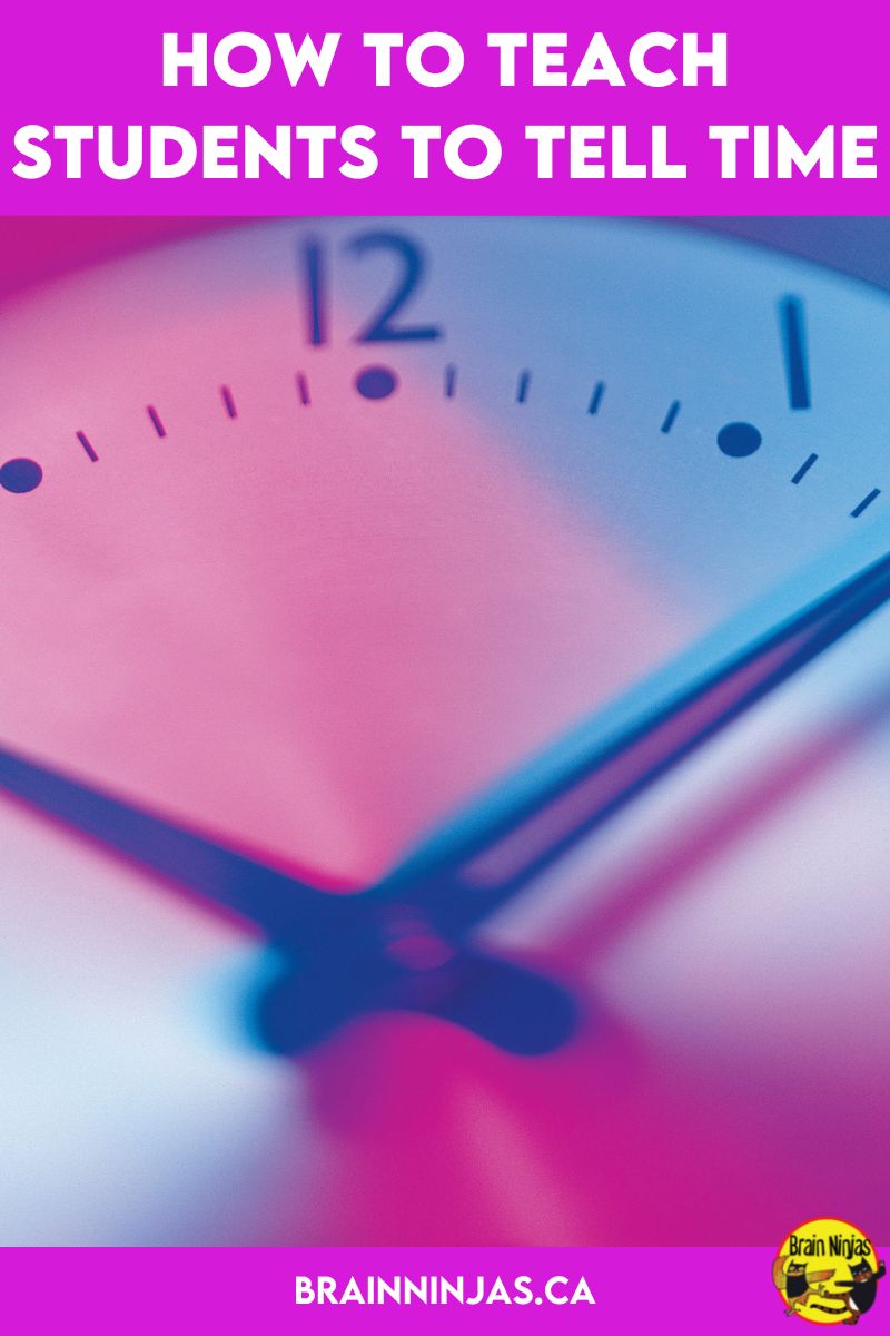 How to Teach Students to Tell Time - Ninja Notes