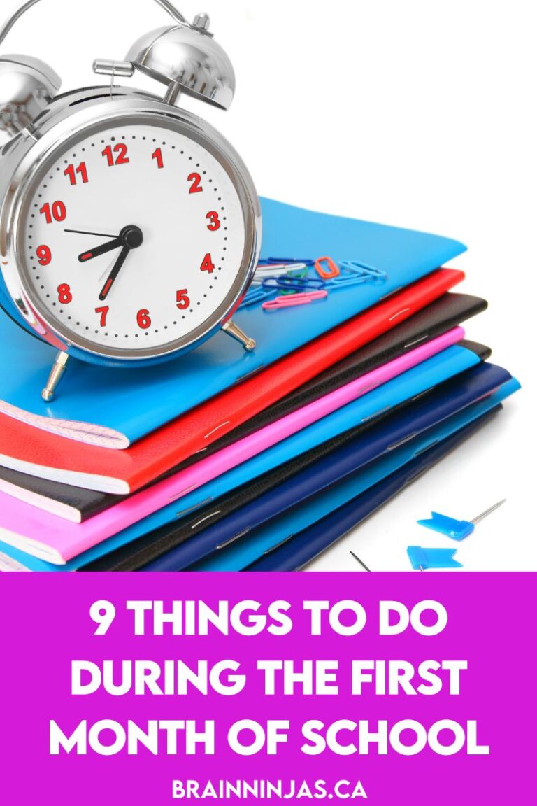 9 Things To Do During the First Month of School - Ninja Notes