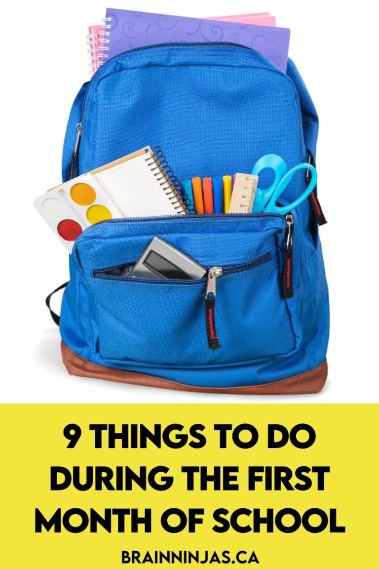9 Things To Do During the First Month of School - Ninja Notes