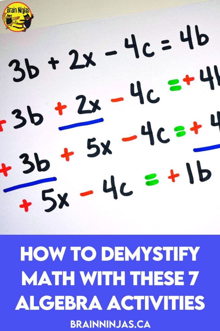How to Demystify Math With These 7 Algebra Activities - Ninja Notes