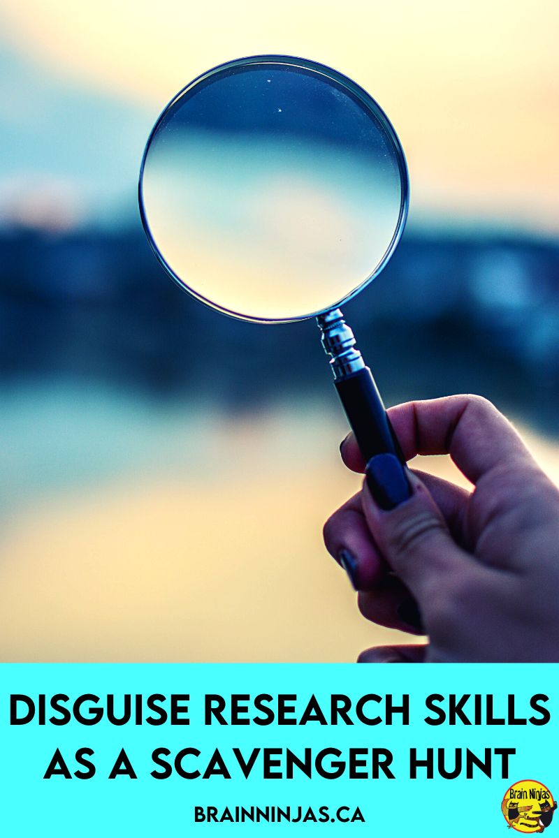 Disguise Research Skills as a Scavenger Hunt - Ninja Notes