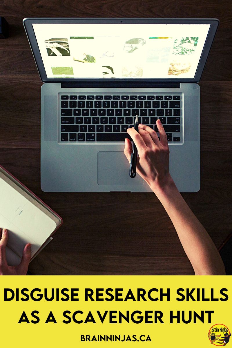 Disguise Research Skills as a Scavenger Hunt - Ninja Notes