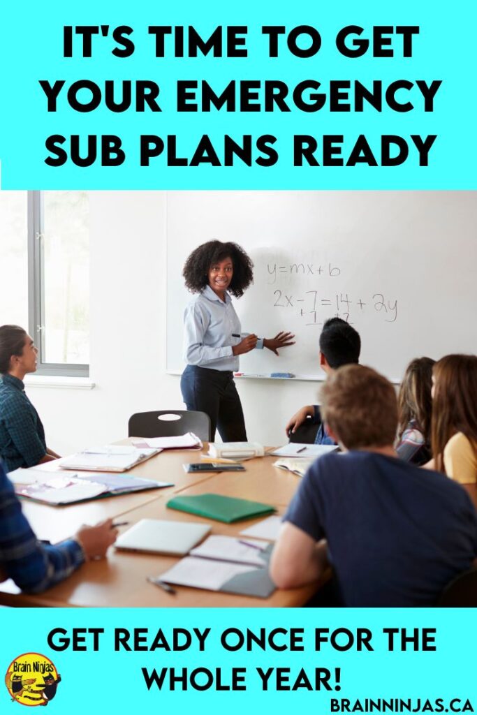 It's Time to Get Your Emergency Sub Plans Ready - Ninja Notes