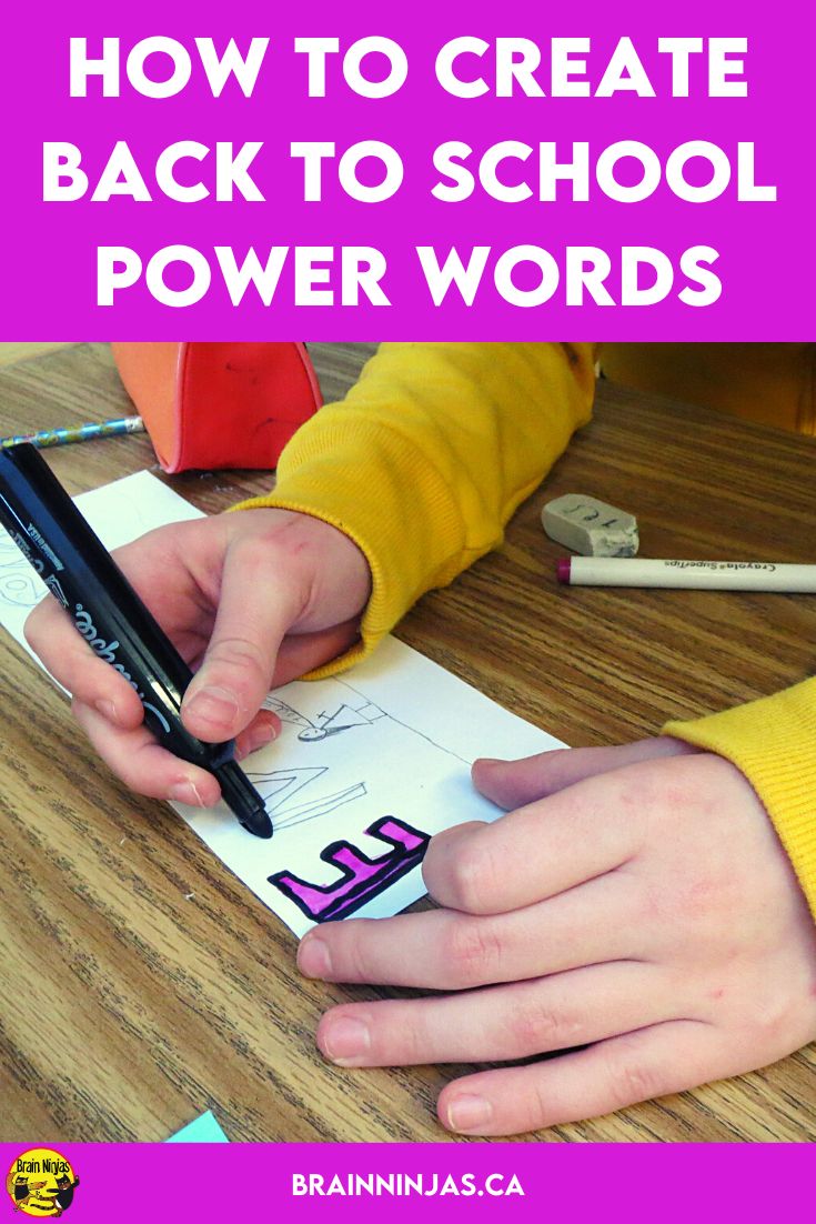 How to Create Back to School Power Words - Ninja Notes