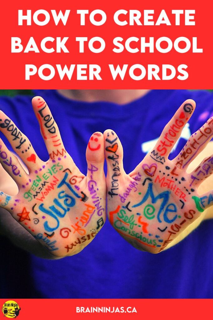 How to Create Back to School Power Words - Ninja Notes