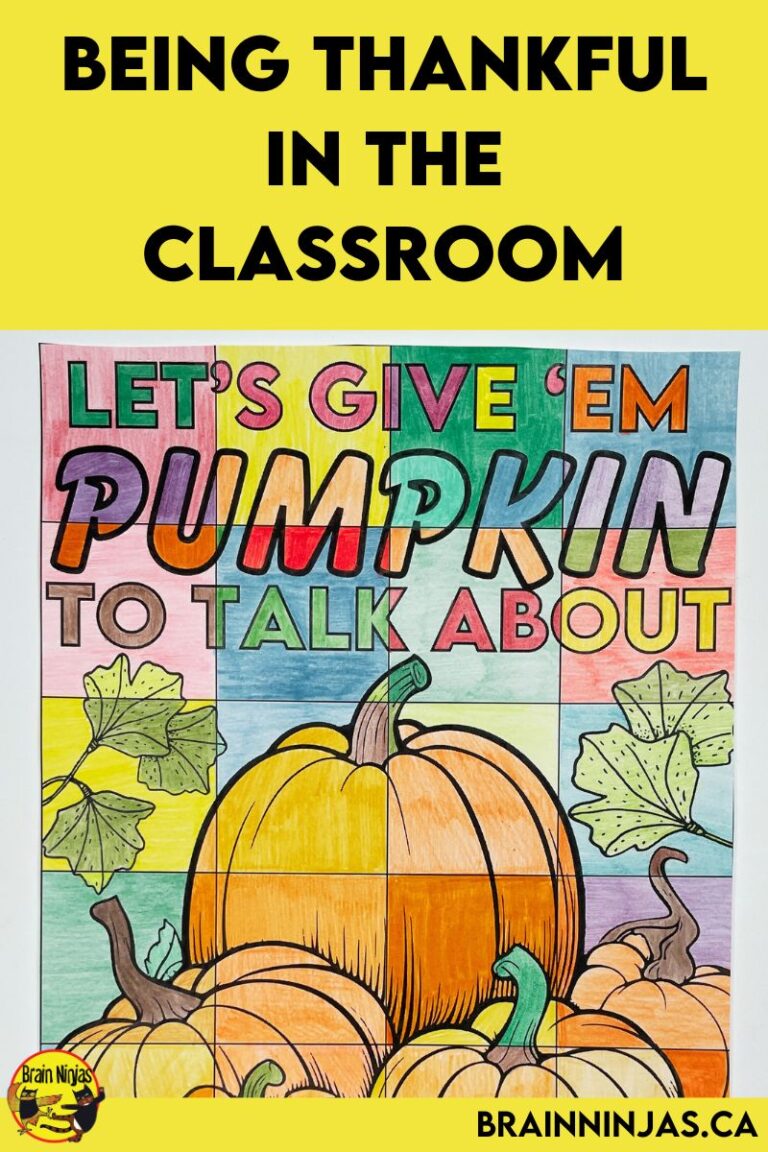 Being Thankful in the Classroom - Ninja Notes