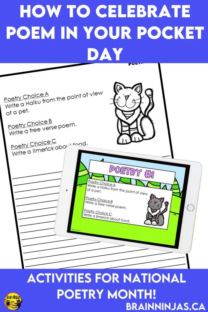 How to Celebrate Poem in Your Pocket Day - Ninja Notes