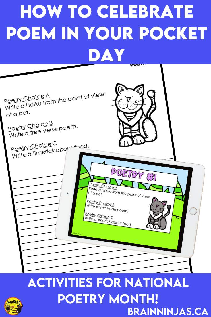 How to Celebrate Poem in Your Pocket Day - Ninja Notes