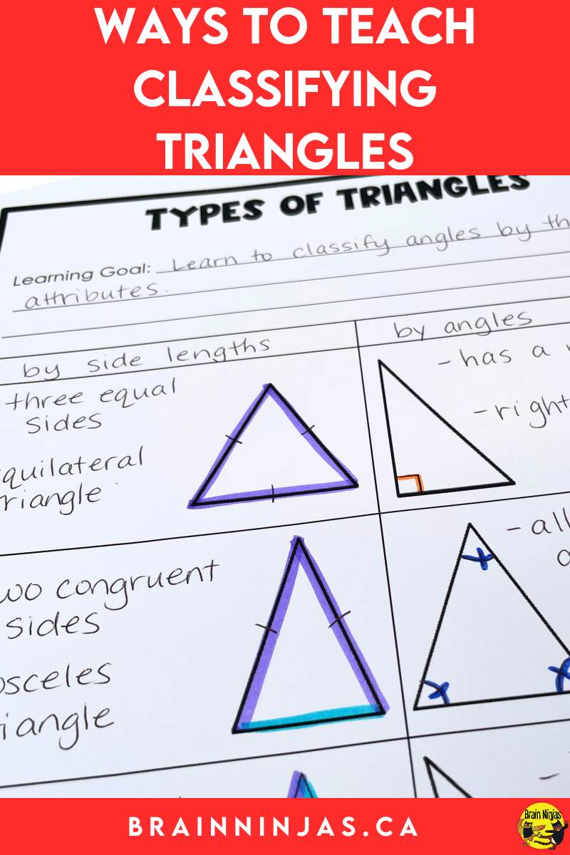Ways to Teach Classifying Triangles - Ninja Notes