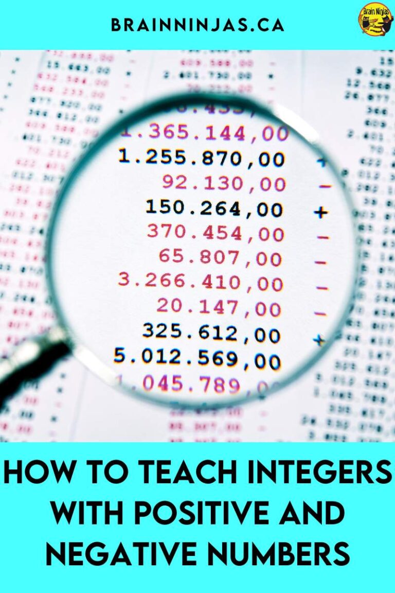 How to Teach Integers With Positive and Negative Numbers - Ninja Notes
