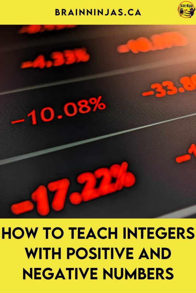 How to Teach Integers With Positive and Negative Numbers - Ninja Notes