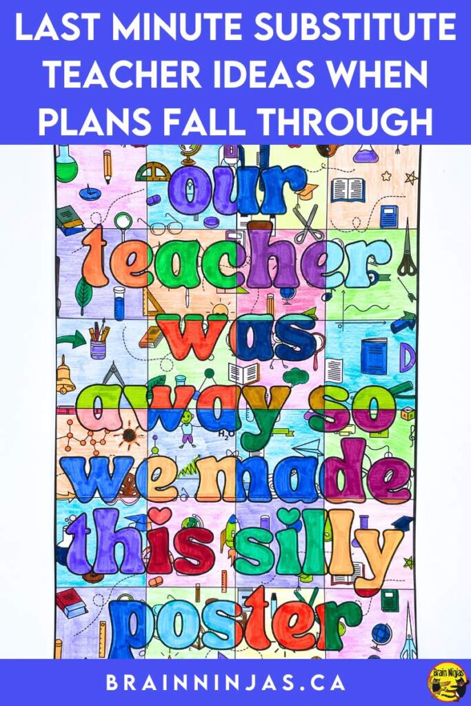 Last Minute Substitute Teacher Ideas When Plans Fall Through - Ninja Notes