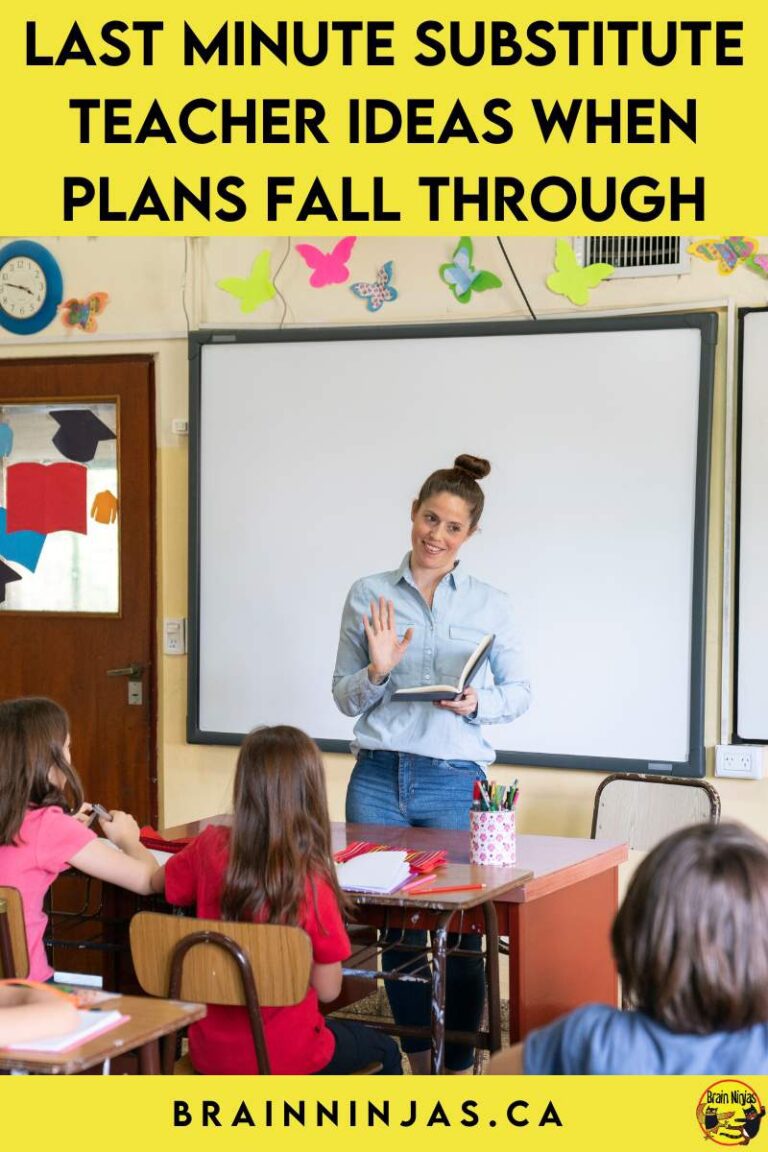 Last Minute Substitute Teacher Ideas When Plans Fall Through - Ninja Notes