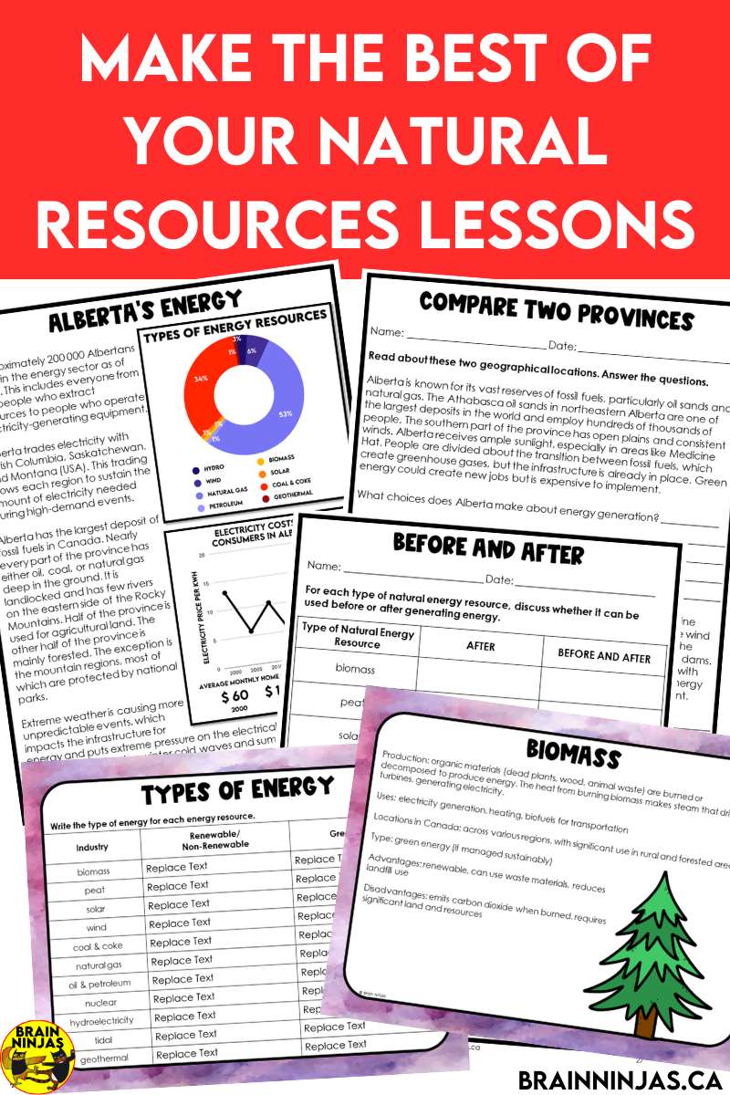 Make the Best of Your Natural Resources Lessons - Ninja Notes