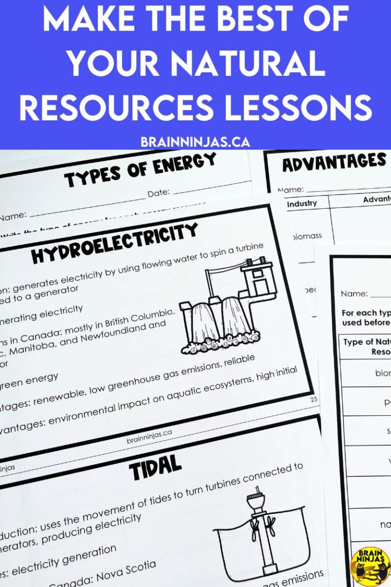 Make the Best of Your Natural Resources Lessons - Ninja Notes