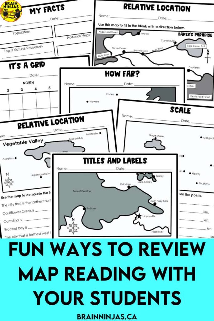 Fun Ways to Review Map Reading With Your Students - Ninja Notes