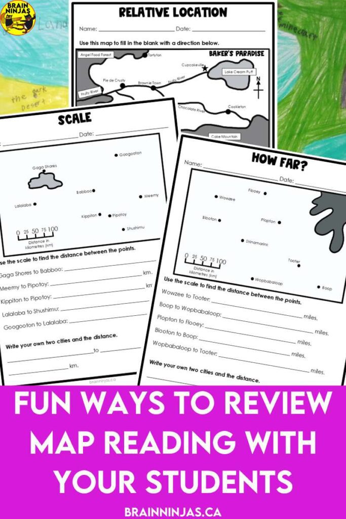 Fun Ways to Review Map Reading With Your Students - Ninja Notes