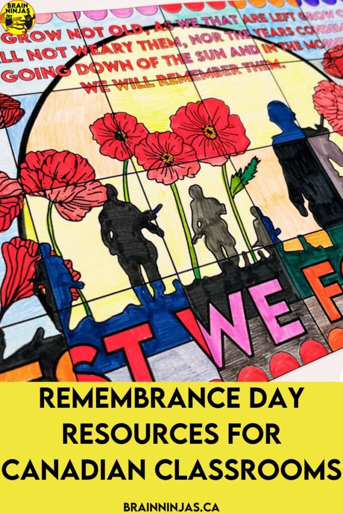 Remembrance Day Resources for Canadian Classrooms - Ninja Notes