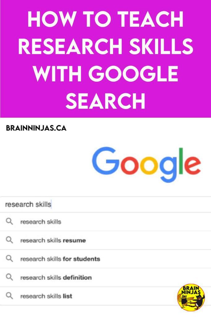 How to Teach Research Skills With Google Search - Ninja Notes