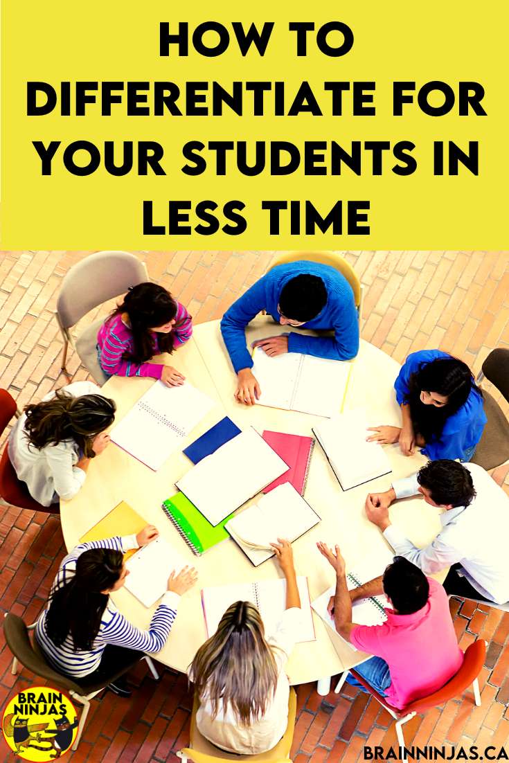 How to Differentiate For Your Students in Less Time - Ninja Notes