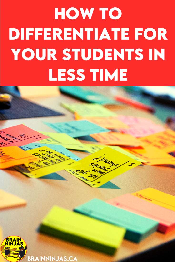 How to Differentiate For Your Students in Less Time - Ninja Notes