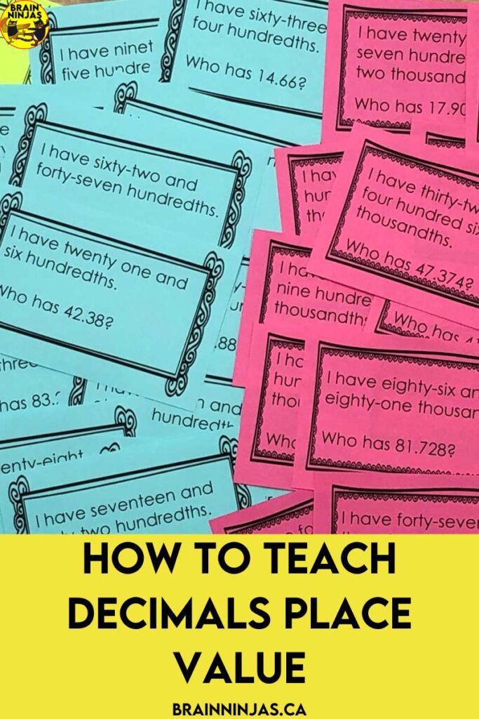 How to Teach Decimals Place Value - Ninja Notes