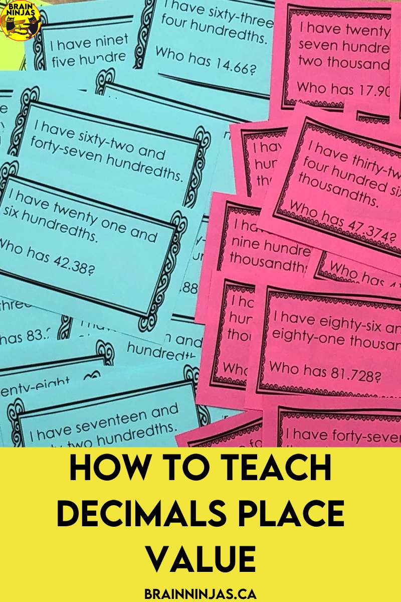 How to Teach Decimals Place Value - Ninja Notes