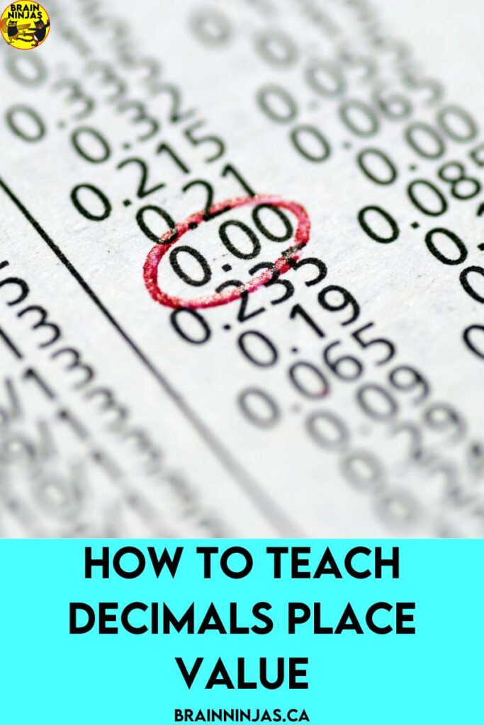 How to Teach Decimals Place Value - Ninja Notes