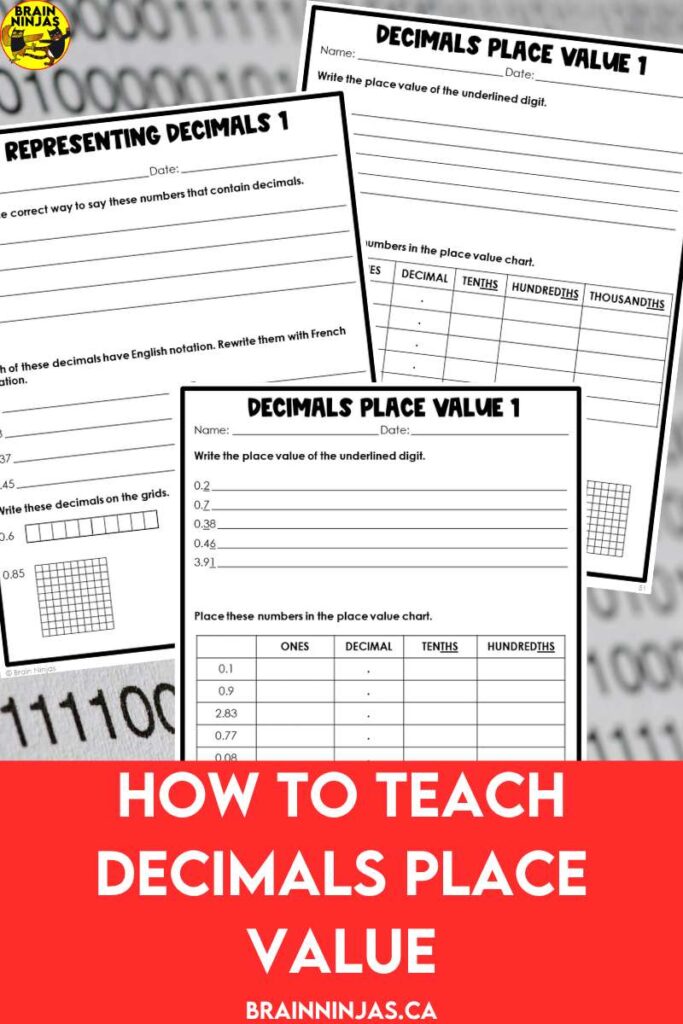 How to Teach Decimals Place Value - Ninja Notes