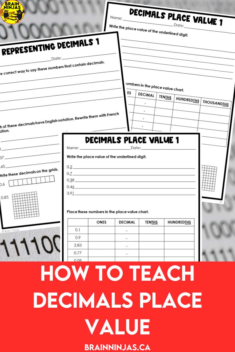 How to Teach Decimals Place Value - Ninja Notes