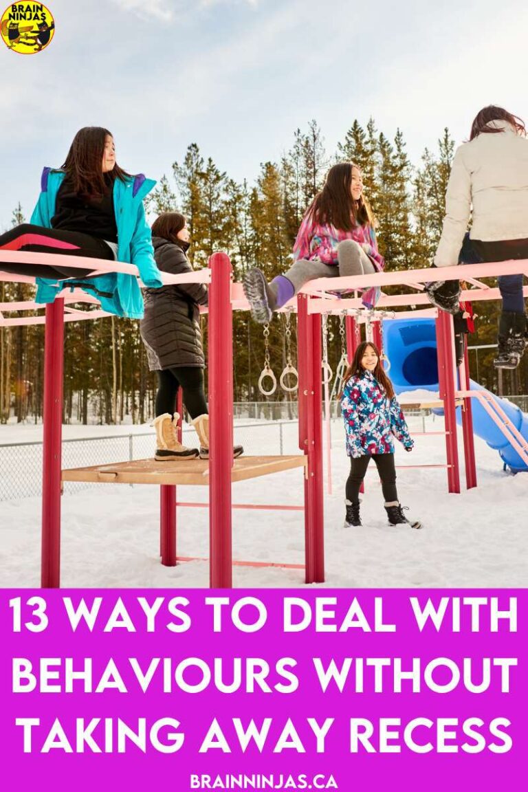13 Ways to Deal With Behaviours Without Taking Away Recess - Ninja Notes